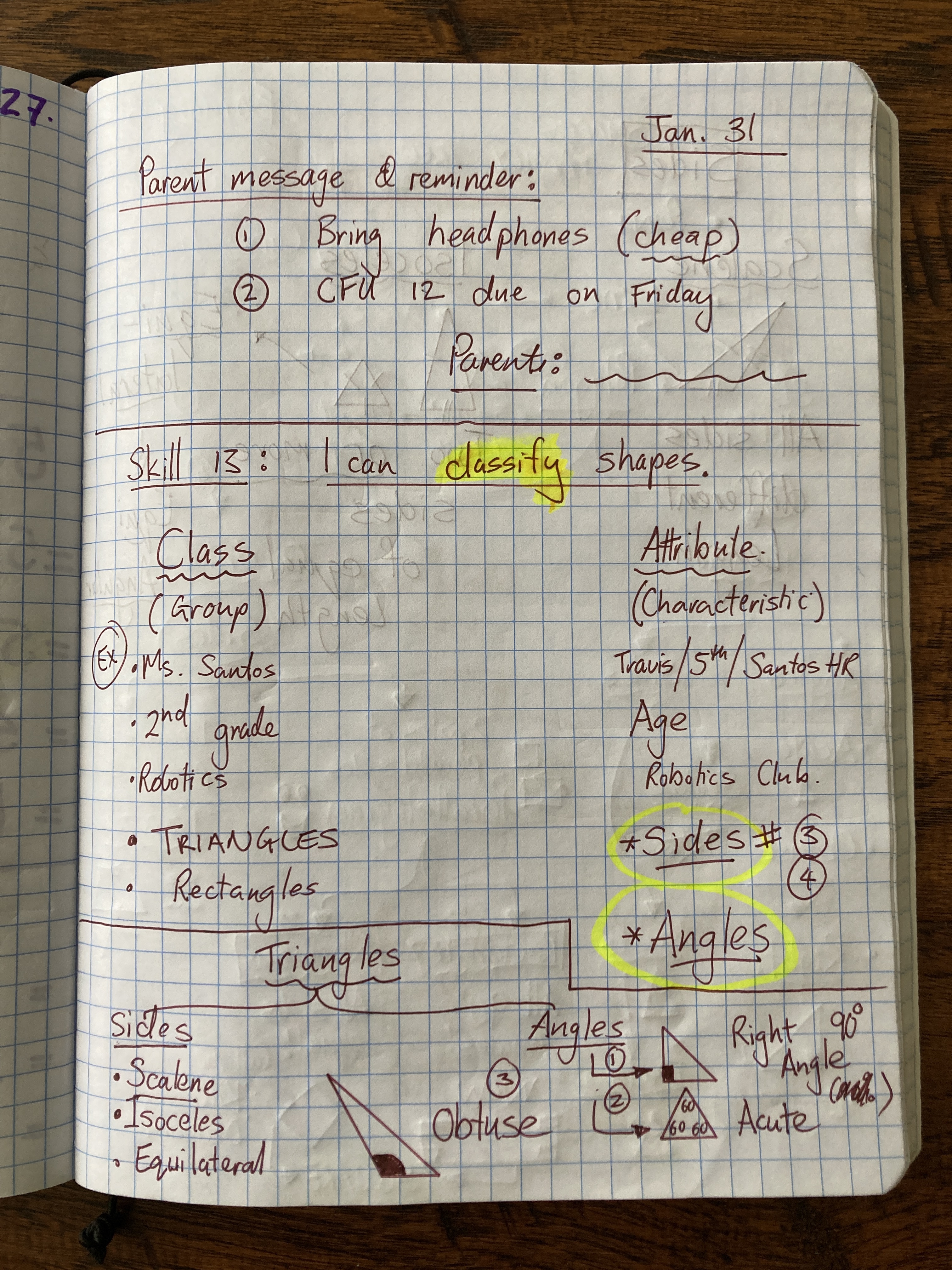 Classifying shapes by their attributes – Mr. J’s Math Class